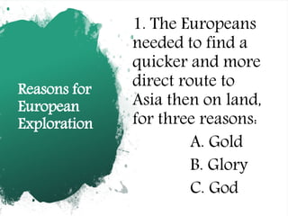 Unit 7: Age of Exploration Part 1 | PPT