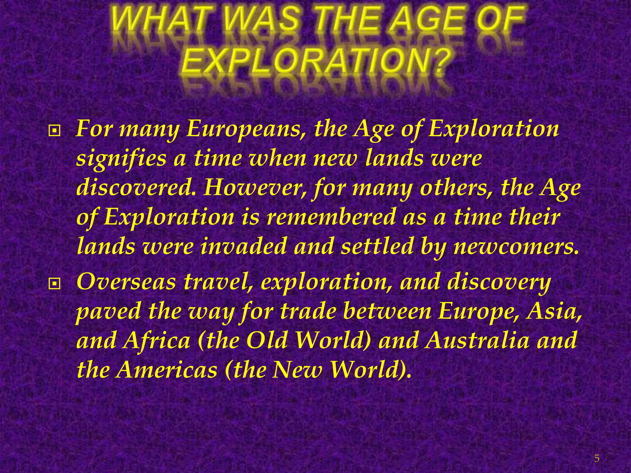 Age of explorations ppt | PPTX