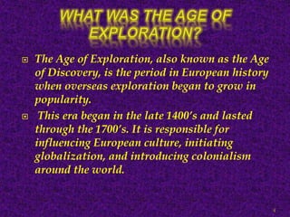 Age of explorations ppt | PPTX