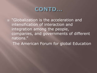 Age of globalization | PPTX