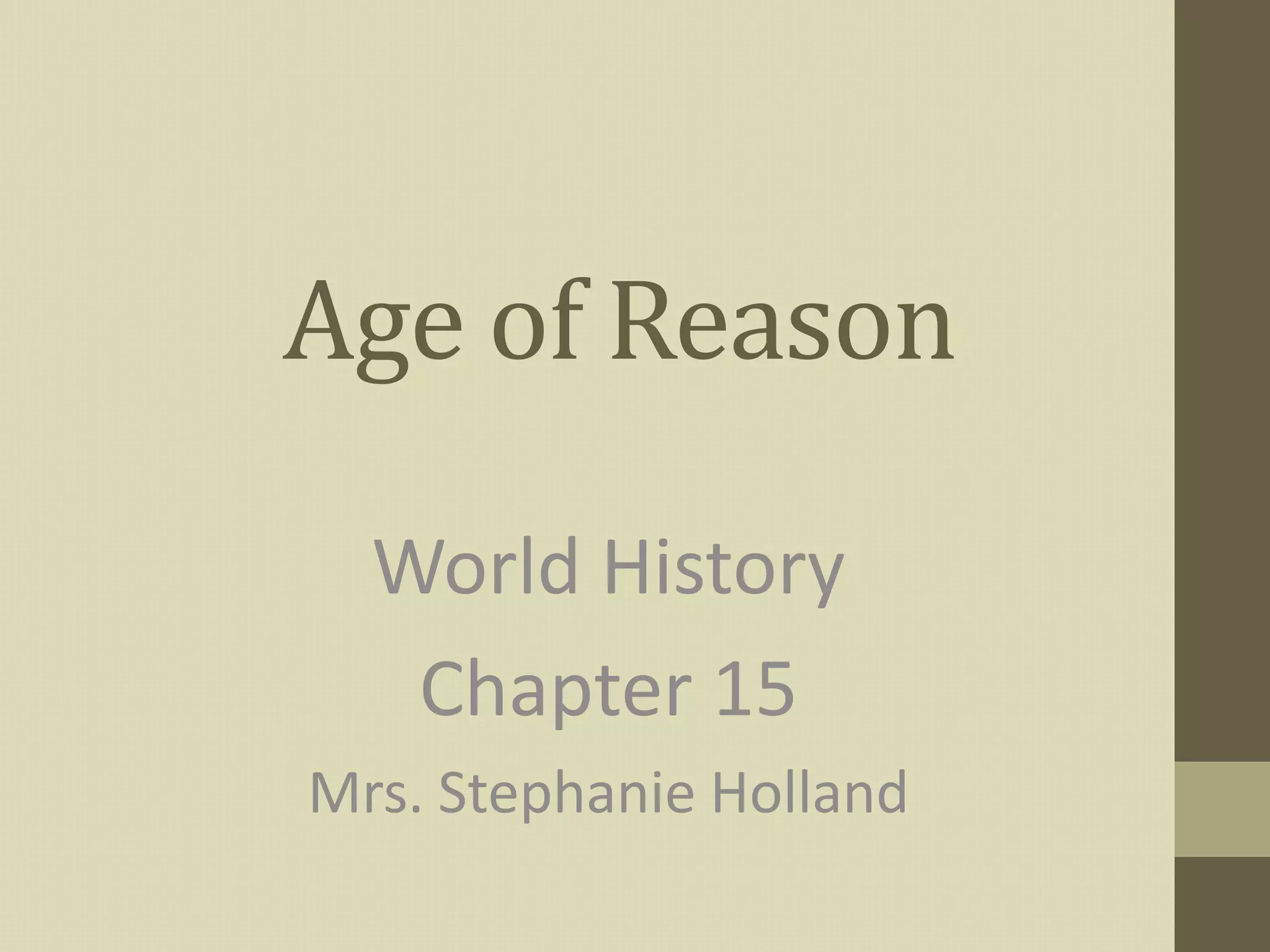 Age of reason | PPTX