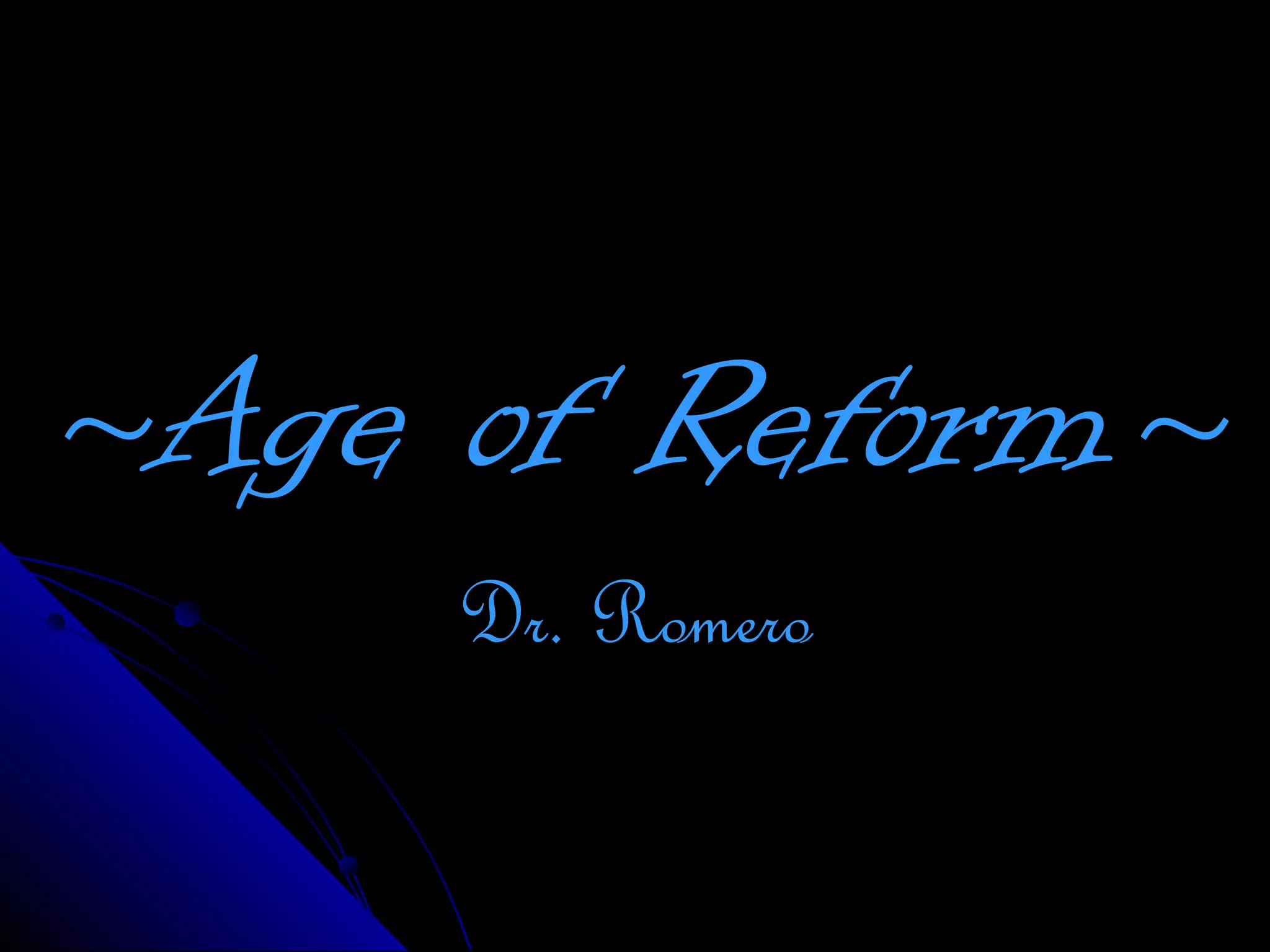 Age of reform(1) | PPT
