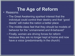 Antebellum and 2nd Great Awakening Era of Reform | PPT