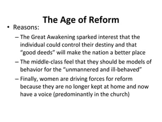Age of reform part 1 | PPT