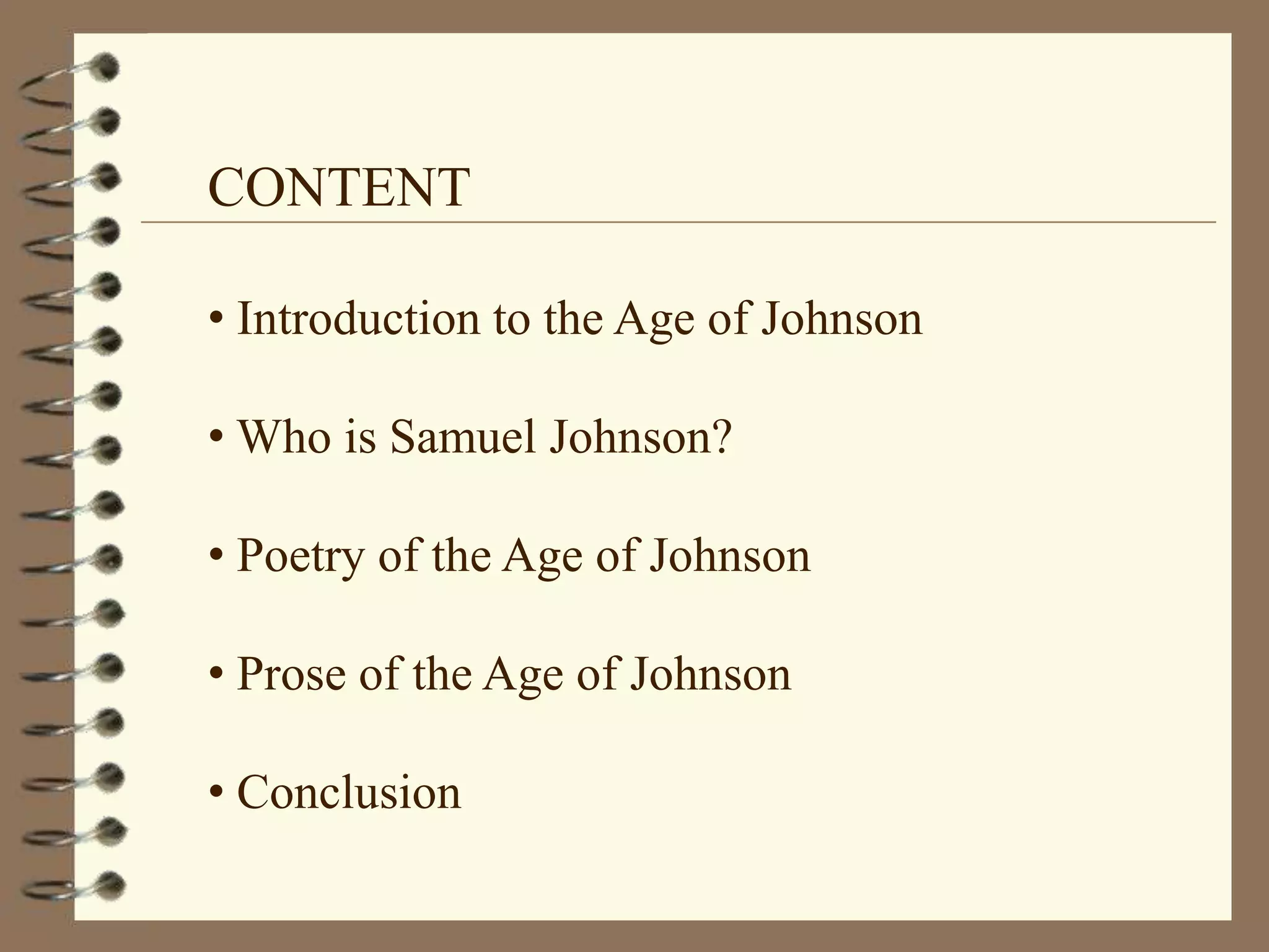 Age of samuel johnson | PPTX