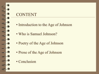 Age of samuel johnson | PPTX