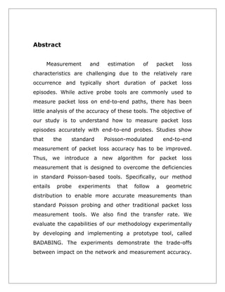 A geometric approach to improving active packet loss measurement ...