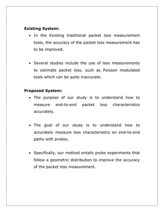A geometric approach to improving active packet loss measurement ...