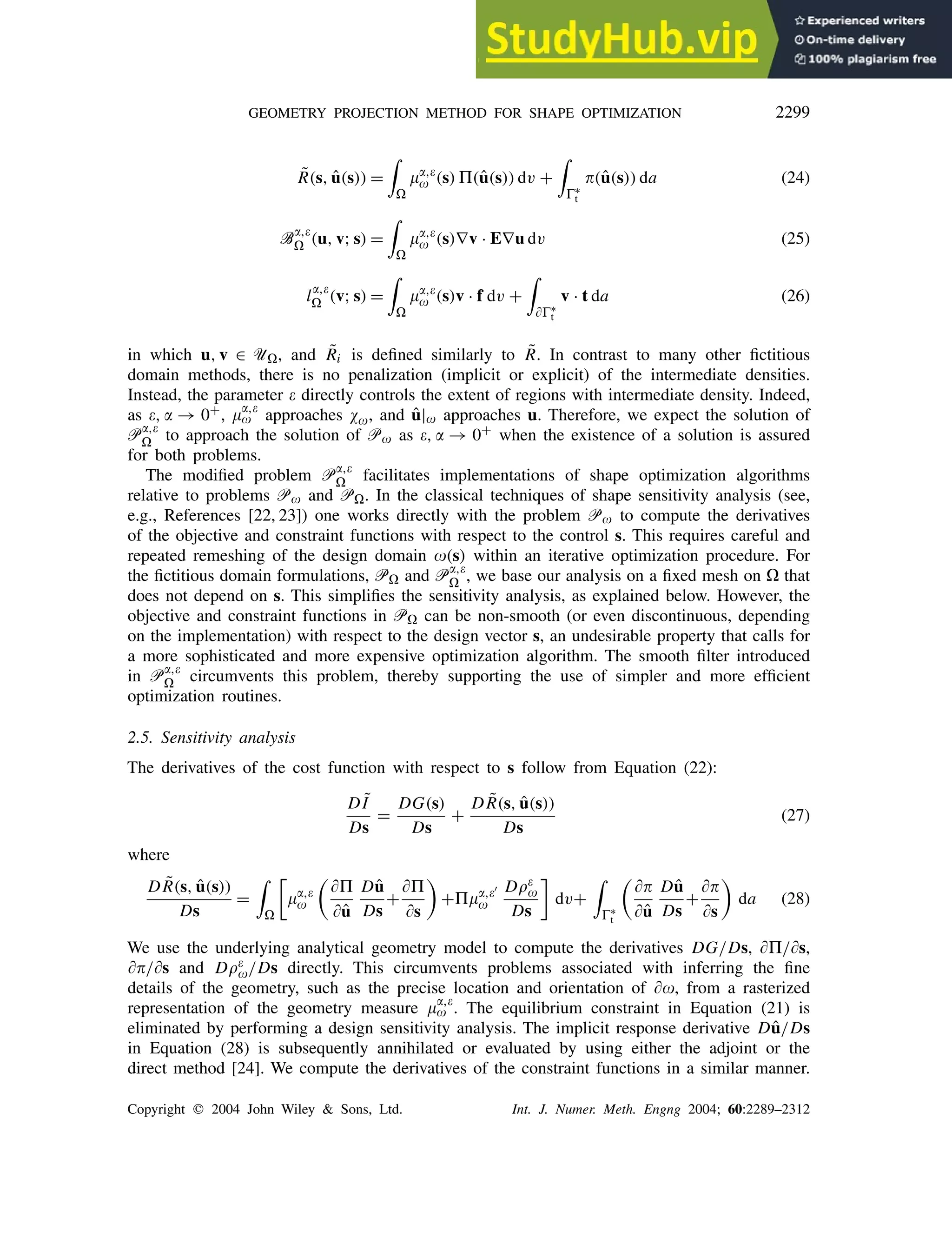 A Geometry Projection Method For Shape Optimization | PDF