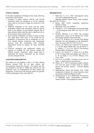 A geophysical insight of earthquake occurred on 21 st may 2014 off ...