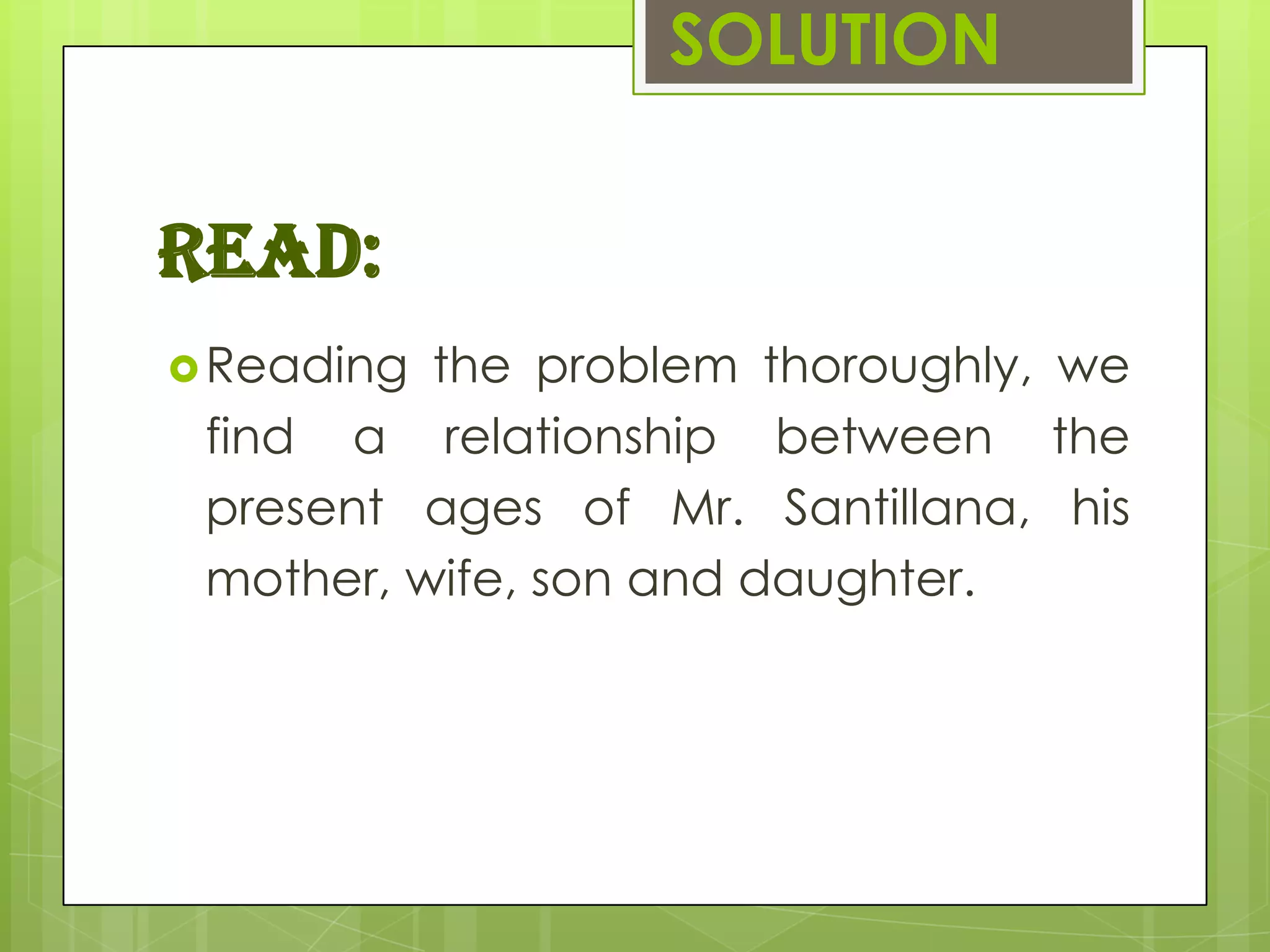 Math Sample Age Problem | PPTX