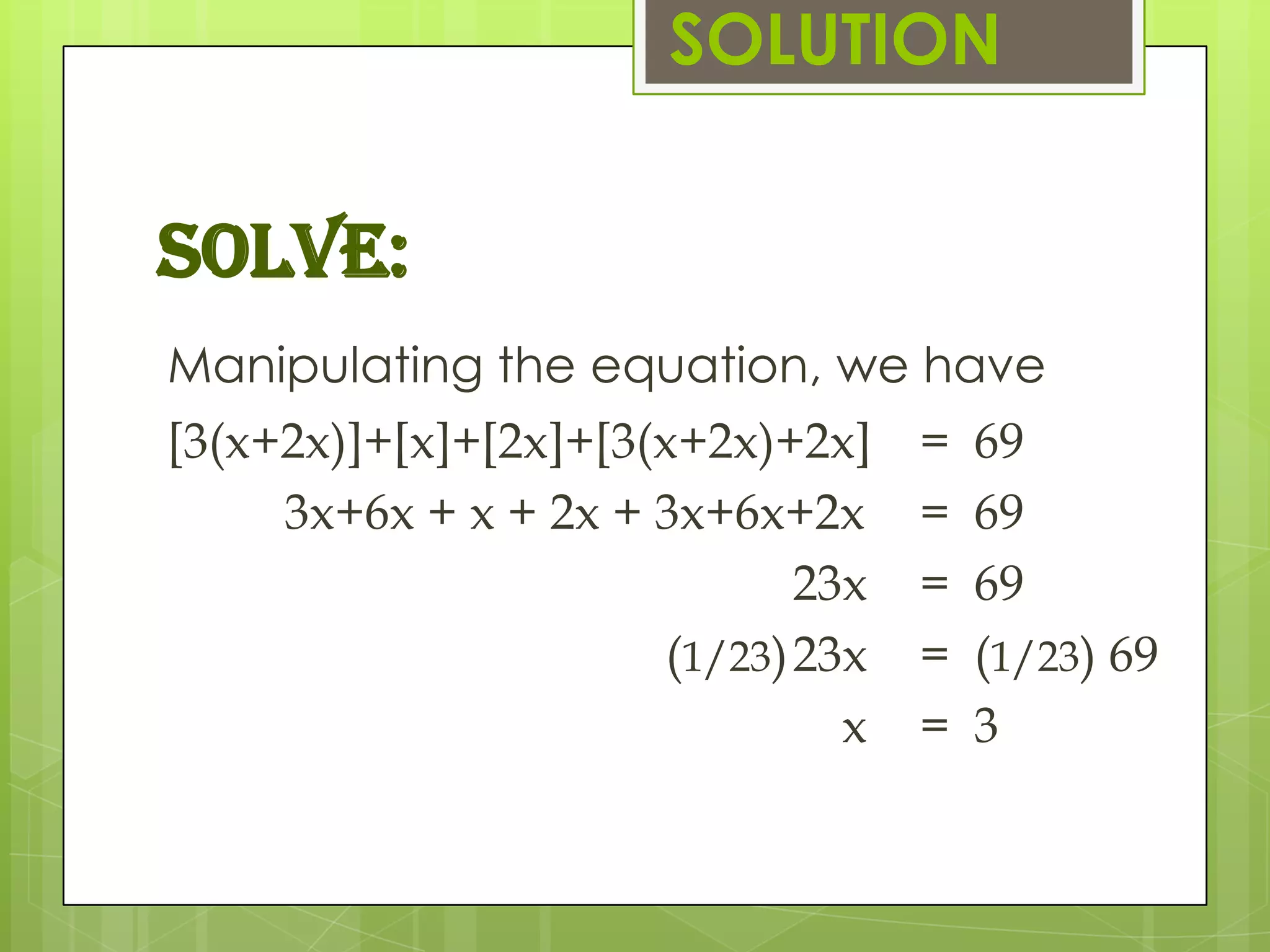 Math Sample Age Problem | PPTX | Science