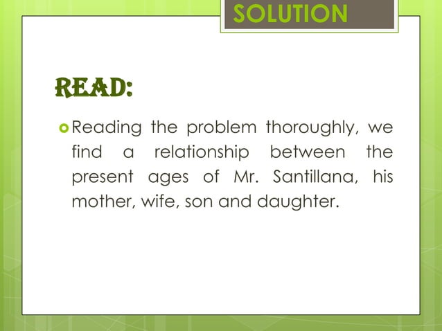 Math Sample Age Problem | PPTX | Science