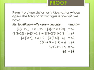 Math Sample Age Problem | PPTX
