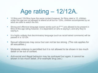 Age rating 24 hours. | PPT
