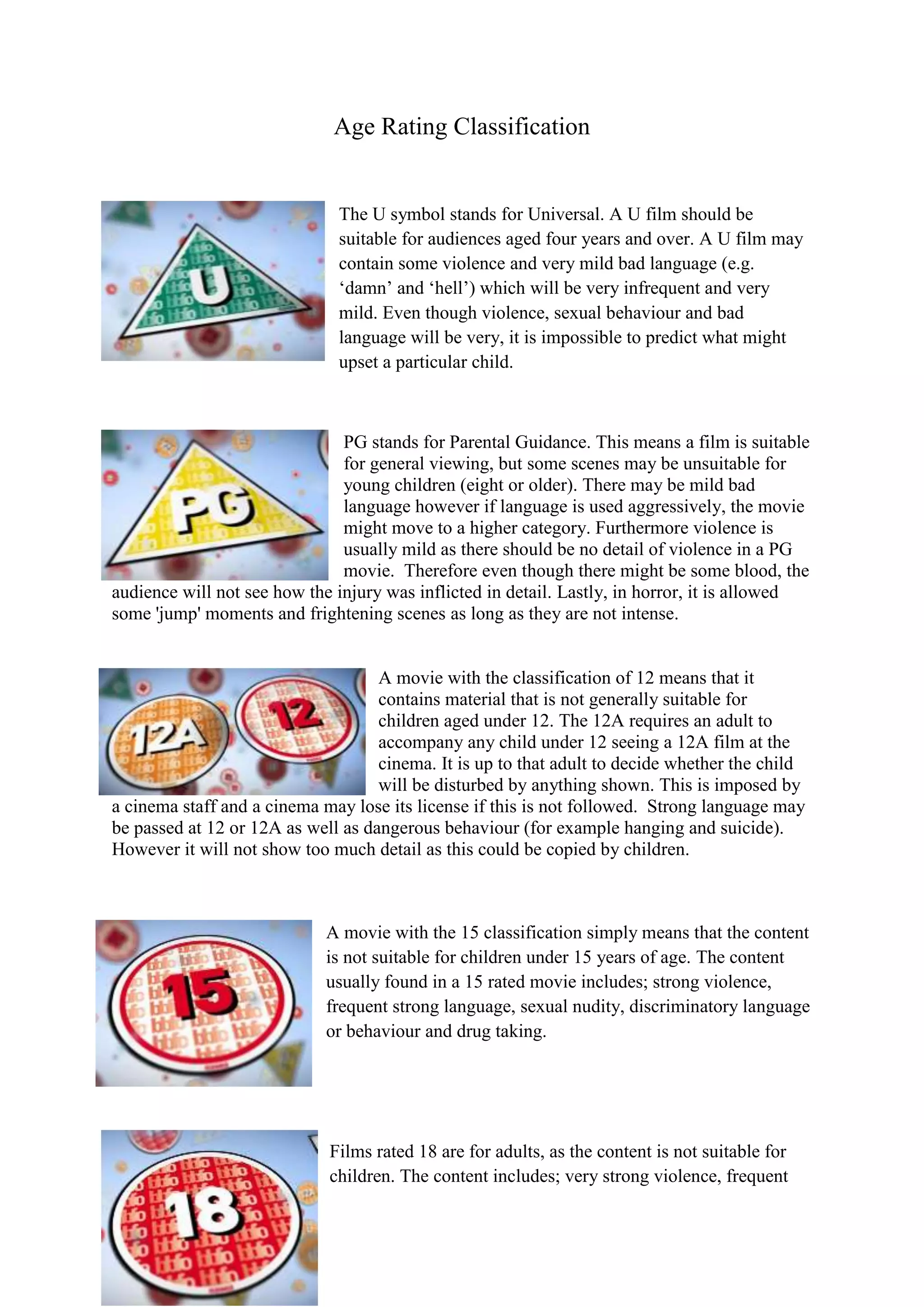 Age Rating Classification | PDF