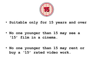 Age ratings - Media AS - 15/18 | PPTX | Sexual Health | Diseases and ...