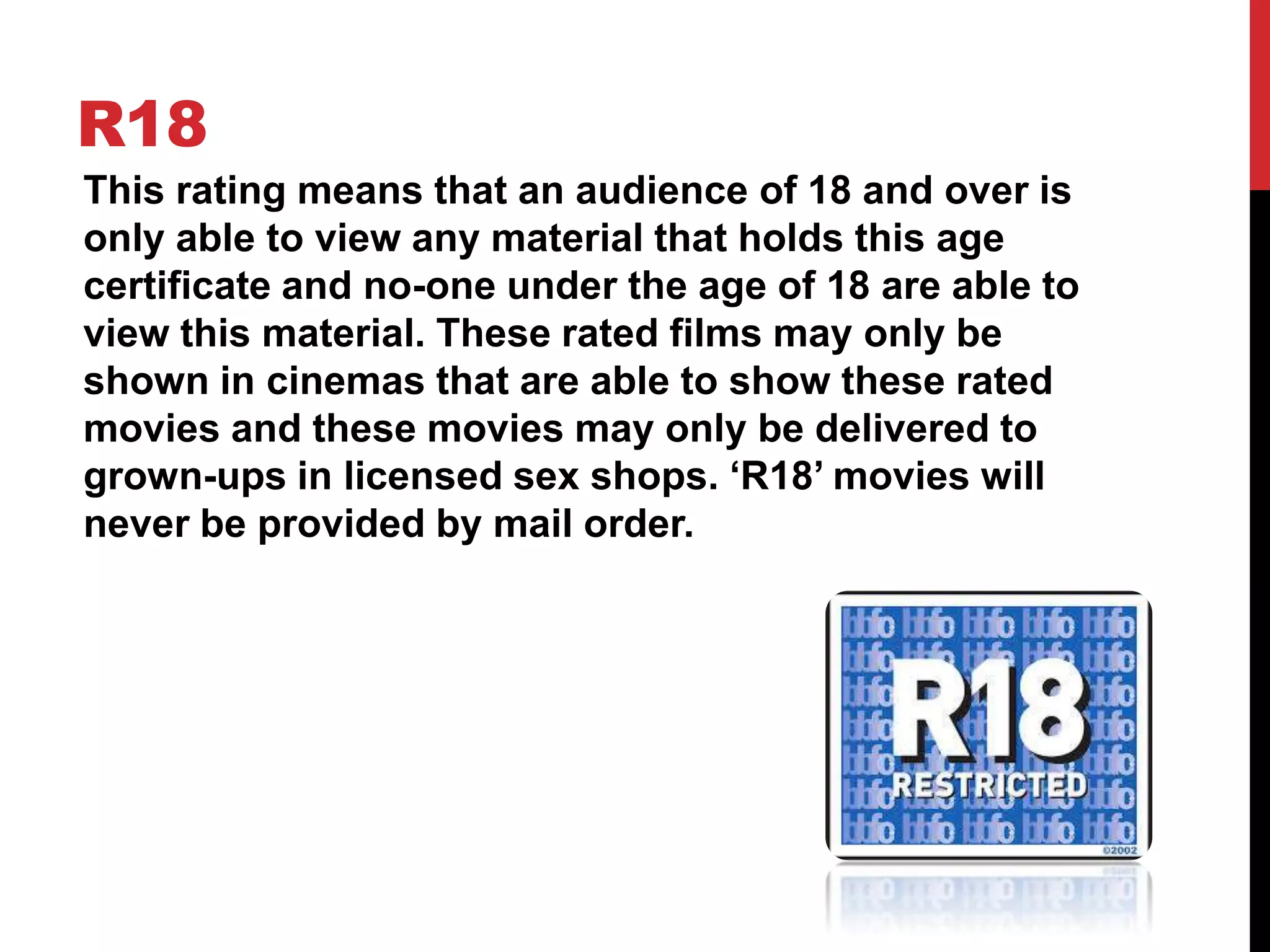Age ratings for films | PPTX