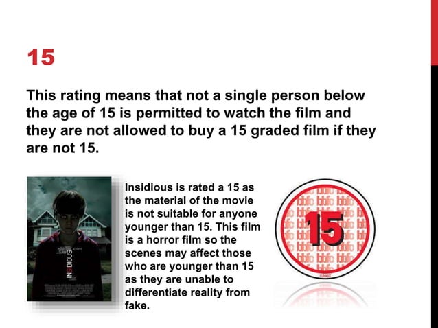 Age ratings for films | PPTX