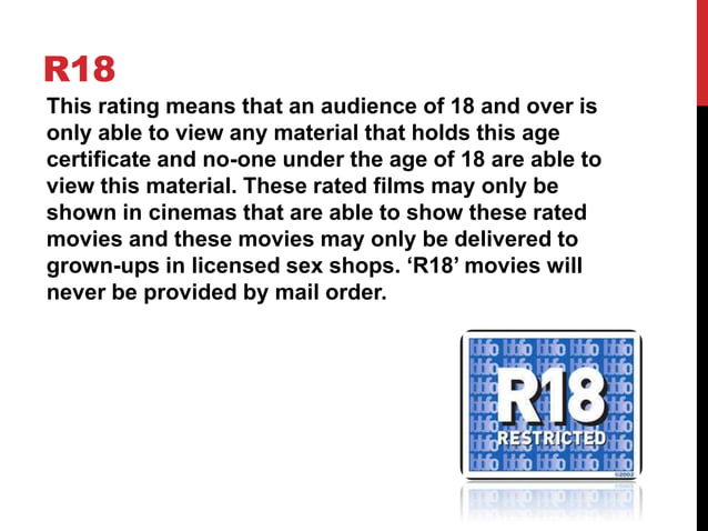 Age ratings for films | PPTX