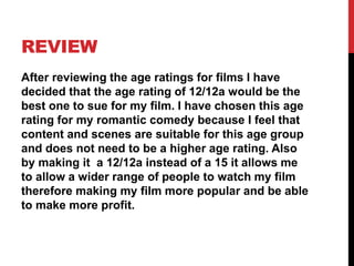 Age ratings for films | PPTX