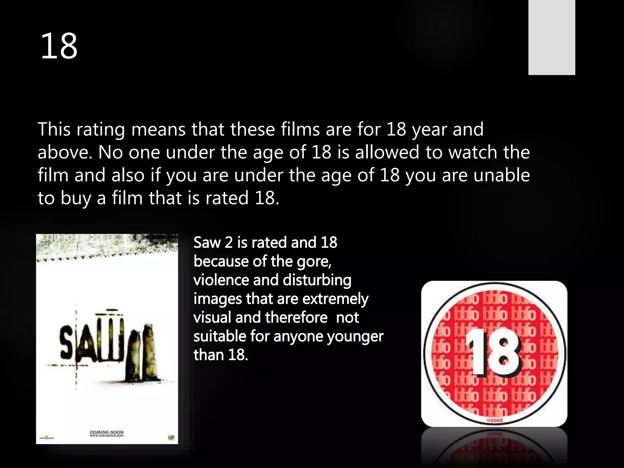 Age ratings for films | PPTX