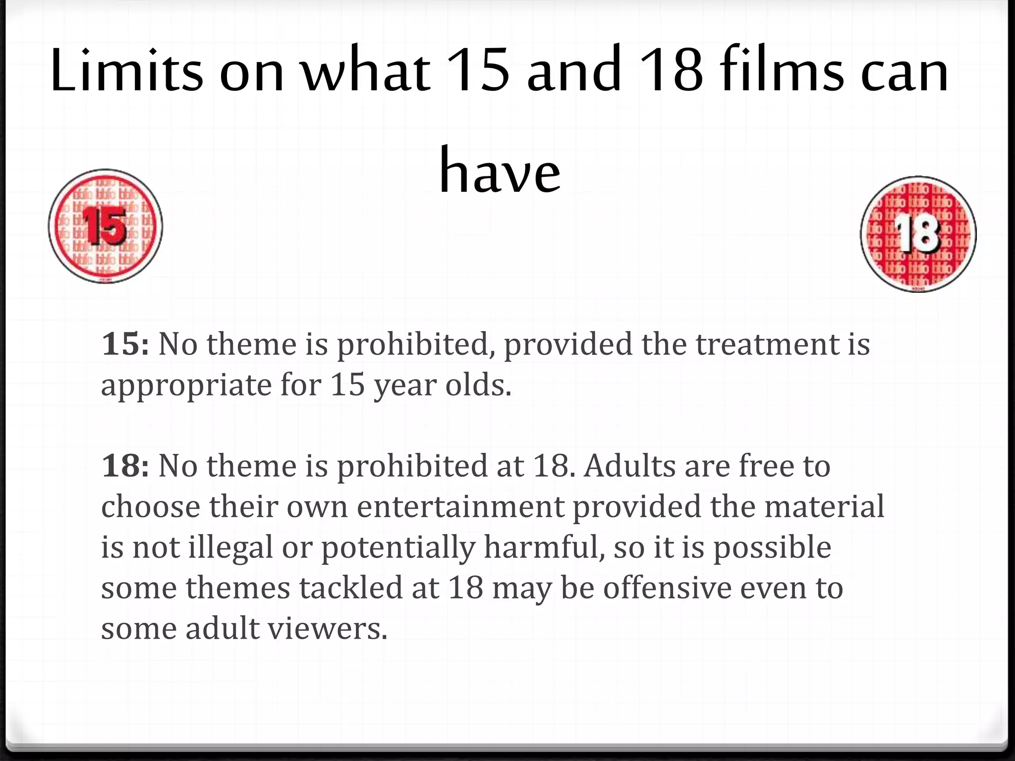 Age ratings of films | PPTX