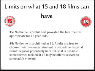 Age ratings of films | PPTX