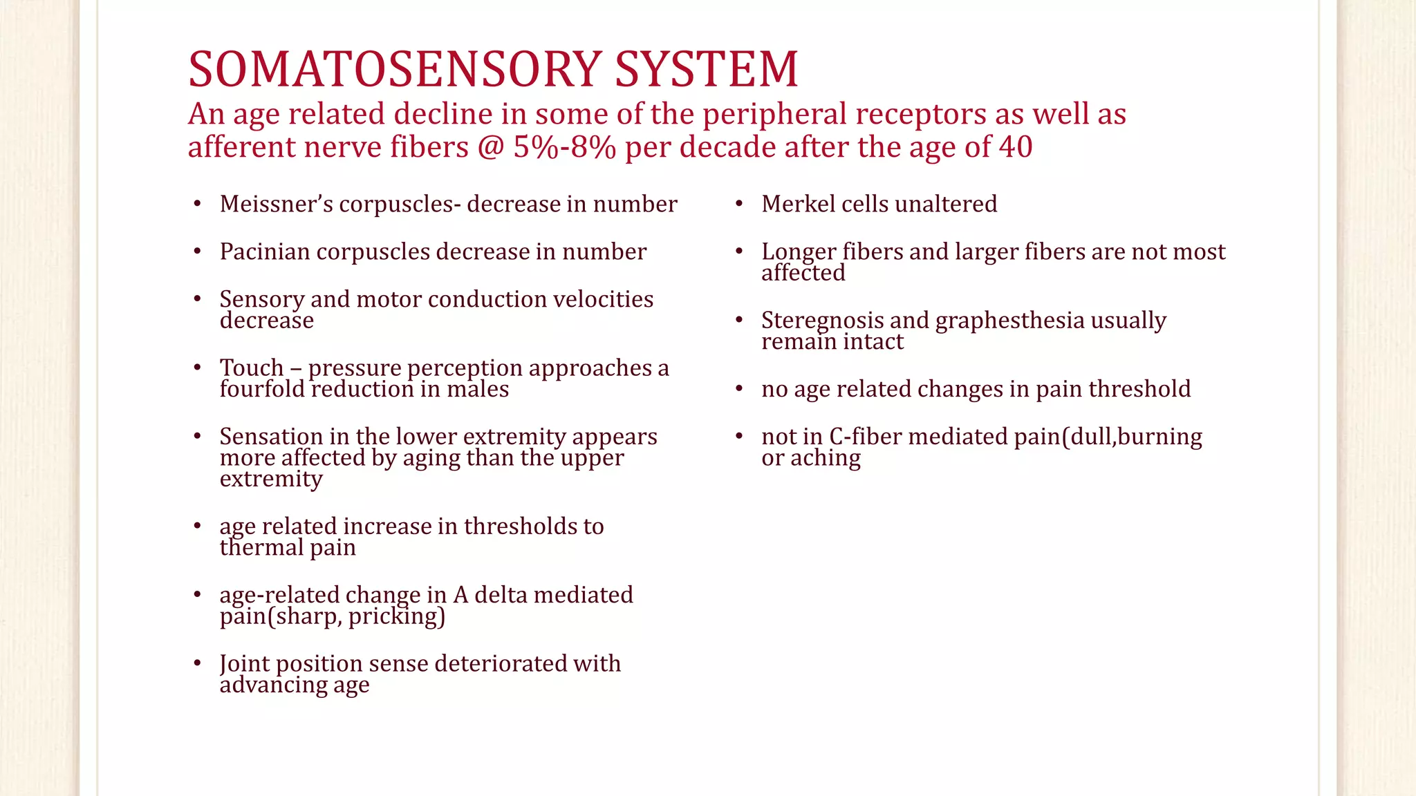 Age related changes in nervous system | PPTX