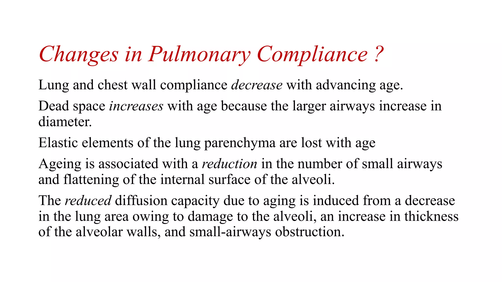 Age related changes in cvs and respiratory system | PPTX