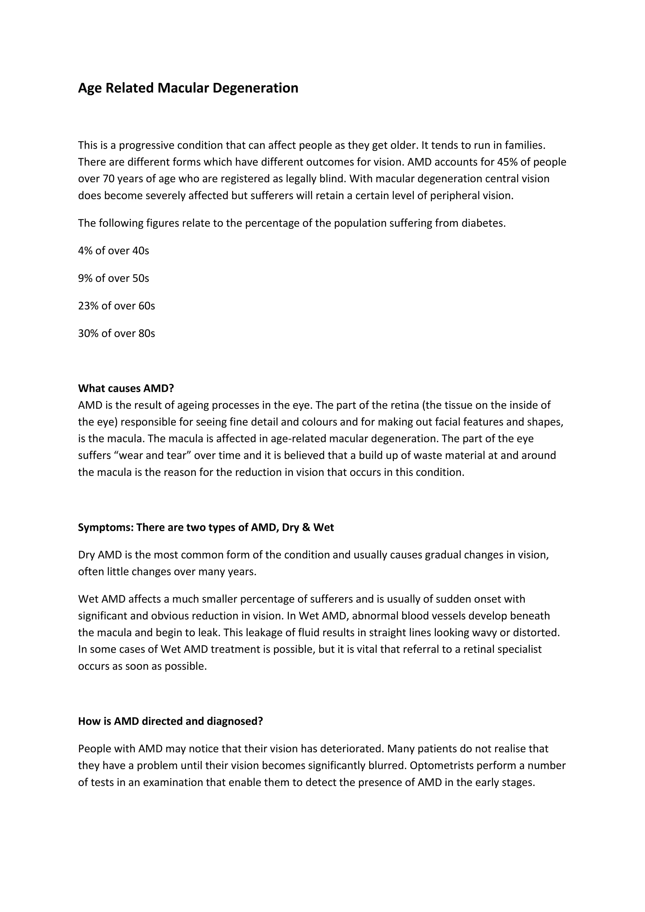 Age related macular degeneration | DOCX