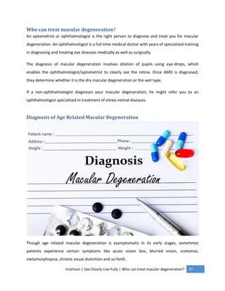 Age related macular degeneration by iris vision | PDF