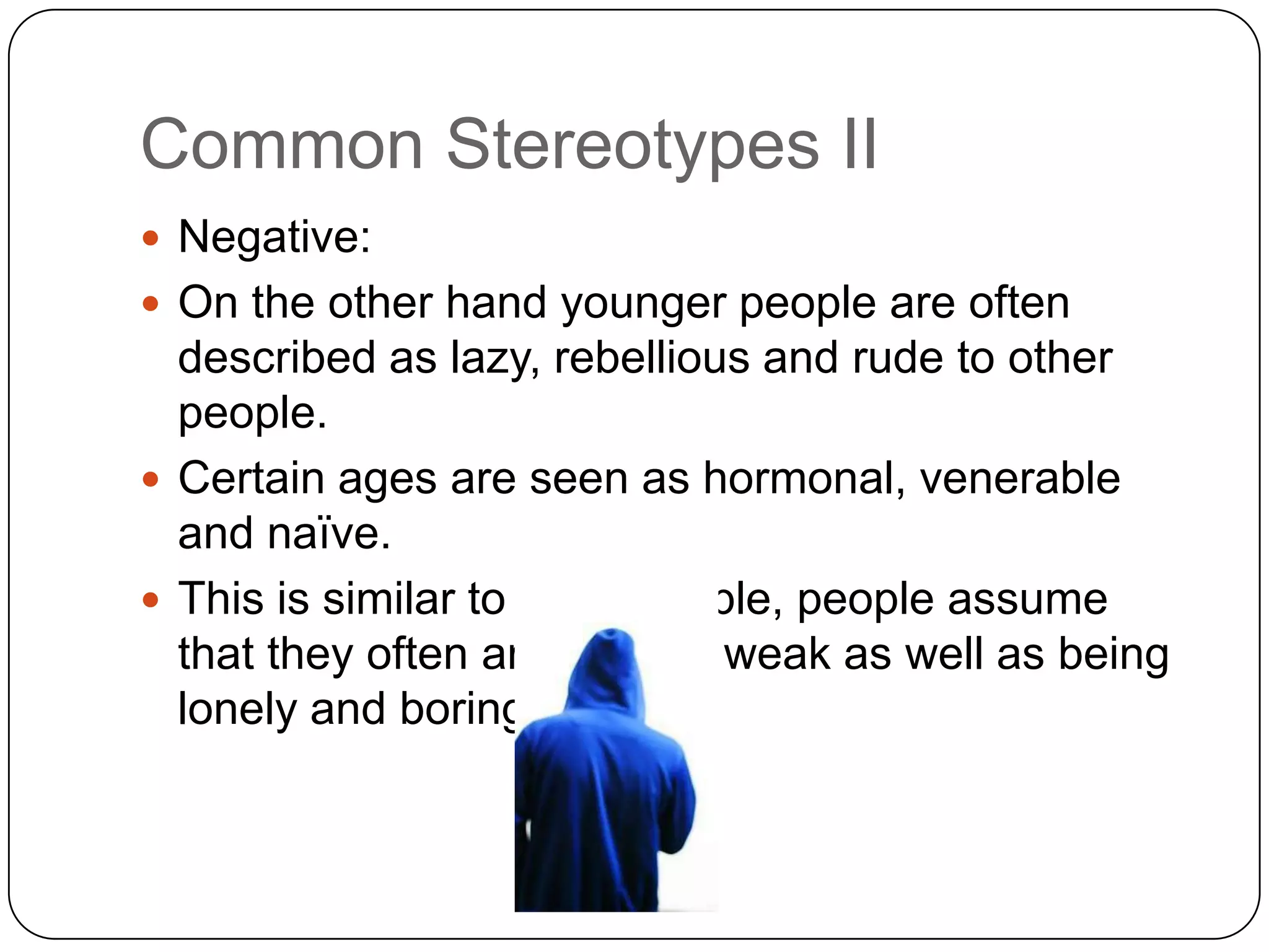 Stereotypes - Age representation | PPTX