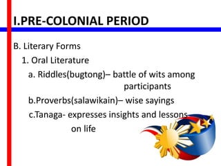AGES OF PHILIPPINE LIT.pptx | Books and Literature