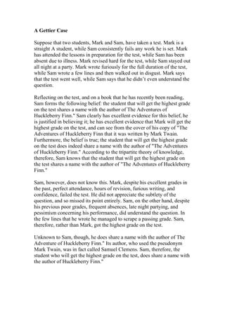 A gettier case | PDF