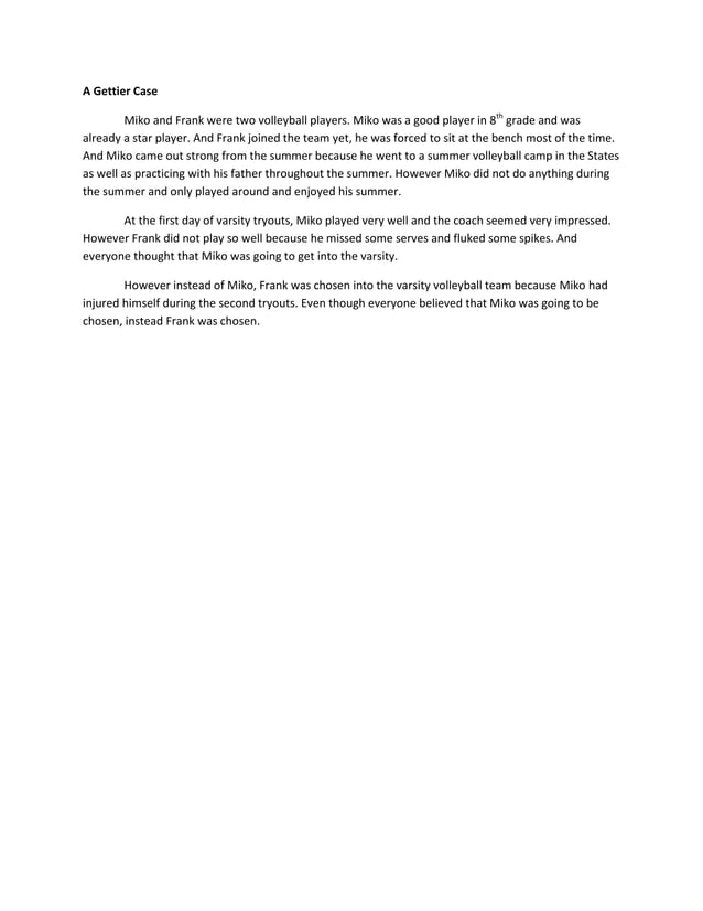 A gettier case | DOCX