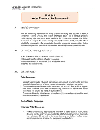 Comprehensive Assessment of Global Water Resources and Conservation | PDF