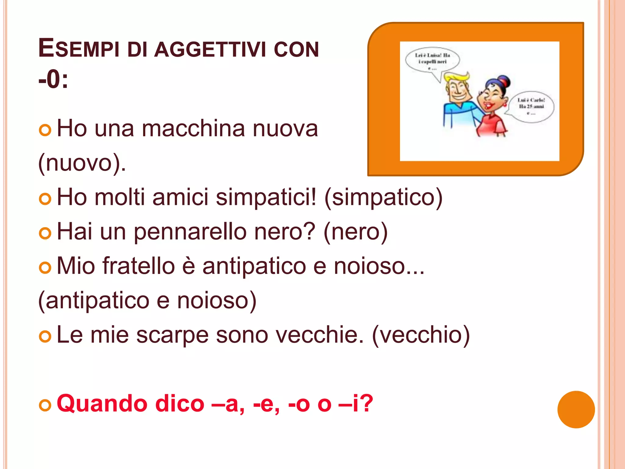 Aggettivi italiani | PPTX