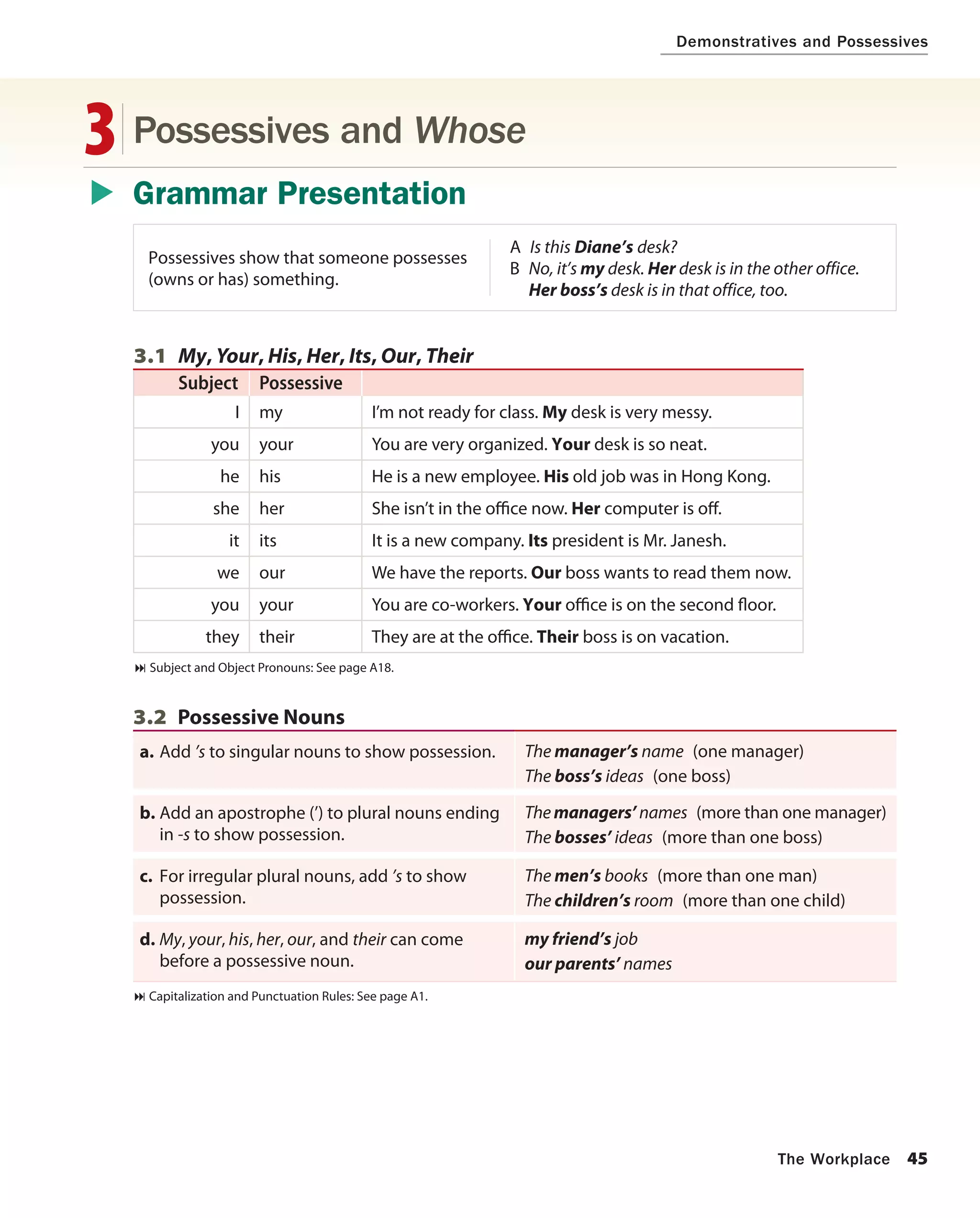 Possessive and demonstrative adjectives | PDF