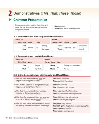 Possessive and demonstrative adjectives | PDF