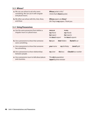 Possessive and demonstrative adjectives | PDF
