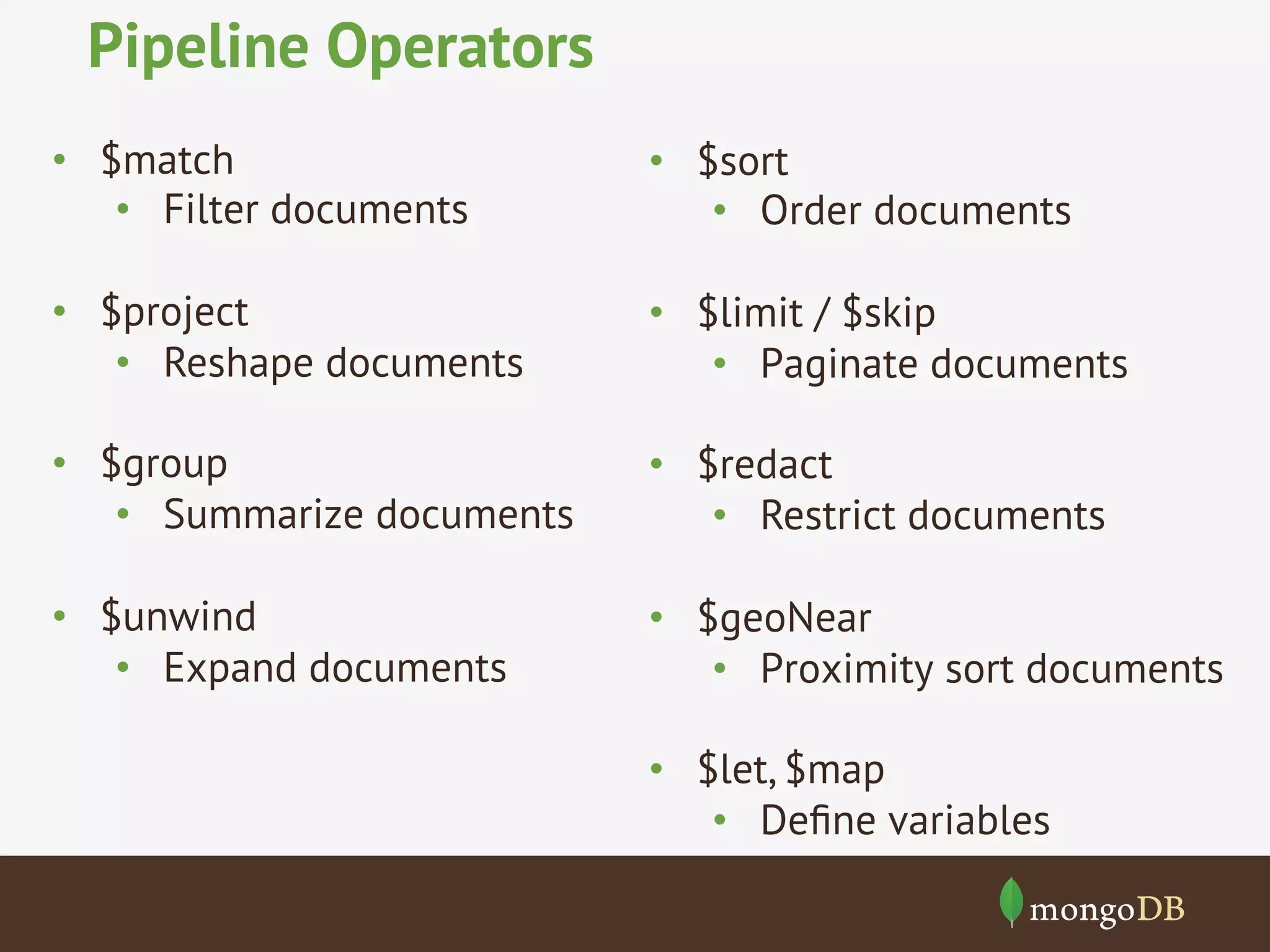Aggregation Framework Mongodb Days Munich Pdf Databases Computer