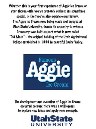 Aggie Ice Cream History | PPT