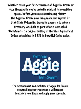 Aggie Icecream History | PPT