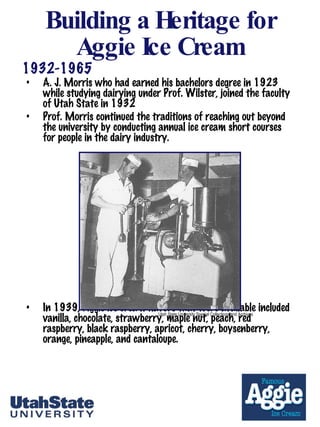 Aggie Icecream History | PPT
