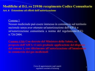 Aggiornamenti regolatori | PPT