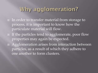 Agglomeration | PPTX | Physics | Science