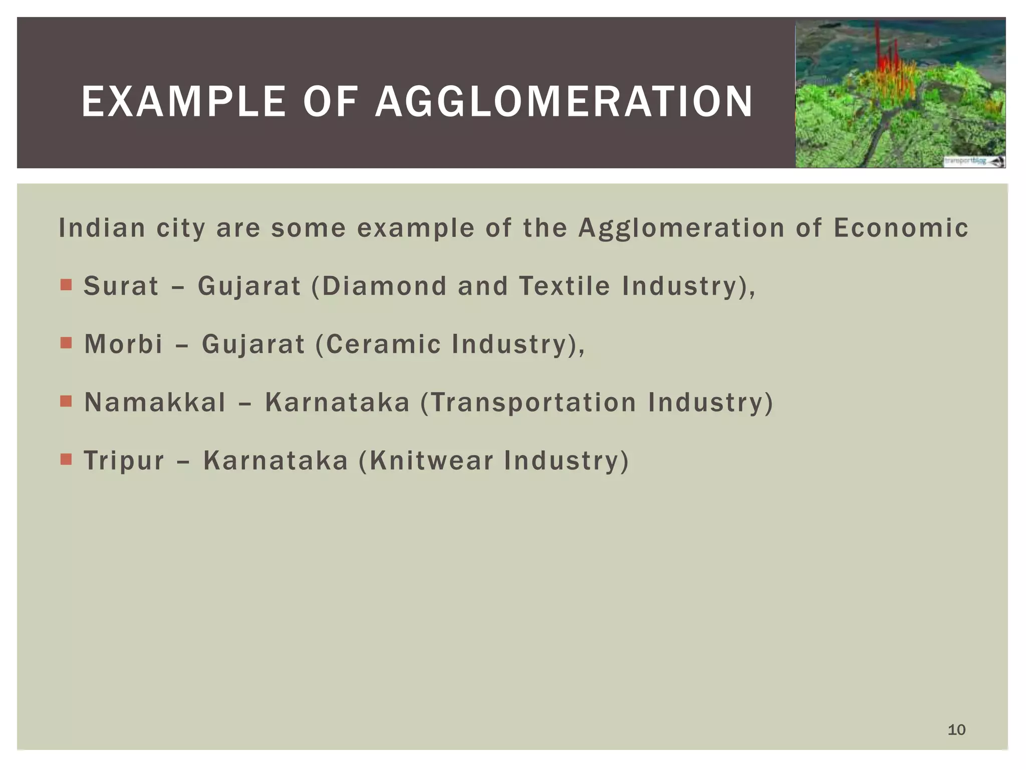 Agglomeration of economics | PPTX