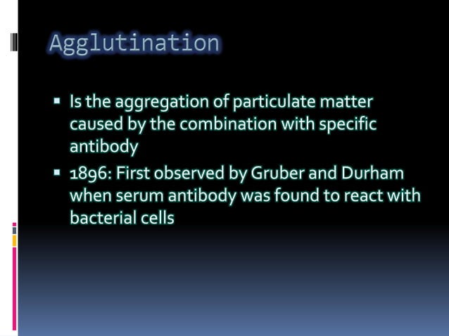 Agglutination reactions | PPTX