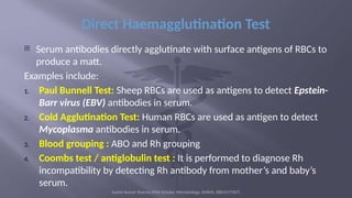 Agglutination reactions: Types, Examples, Advantages, disadvantages ...
